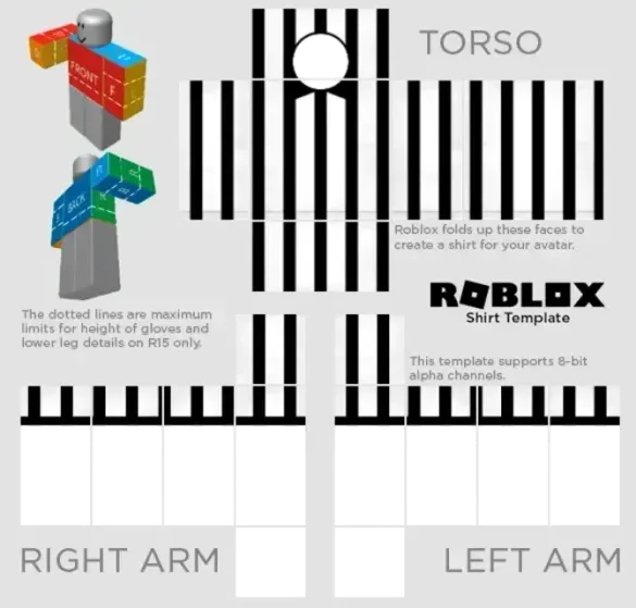 Roblox Soccer Referee Attire #2 Template by Pixlr to preview and edit.