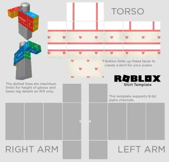 Roblox Dress With Hearts Template by Pixlr to preview and edit.