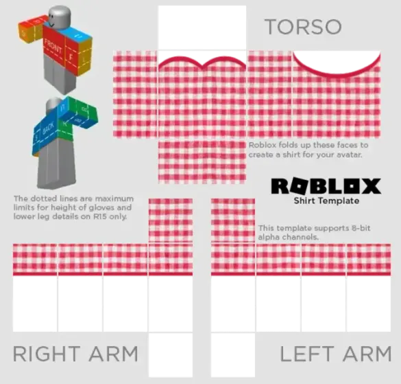 Roblox Short Sleeve Plaid Dress Template by Pixlr to preview and edit.