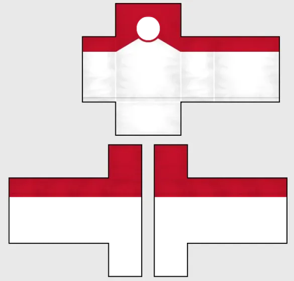 Roblox Red And White T Shirt Template By Pixlr To Preview And Edit