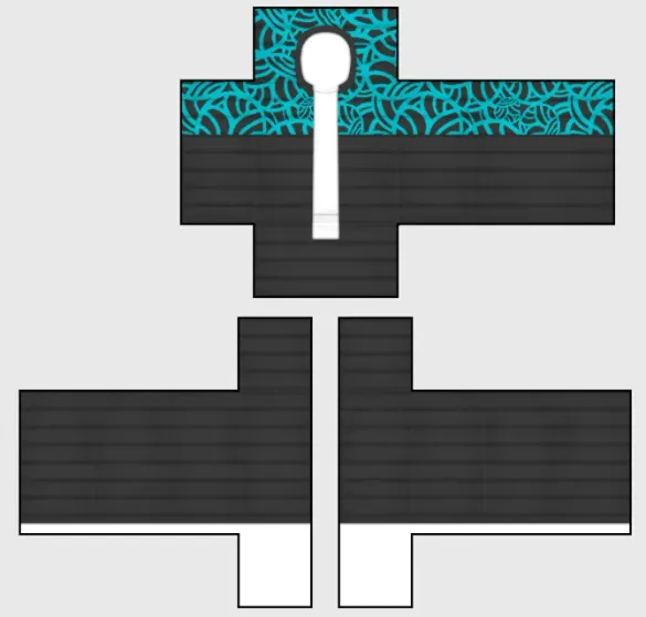 Roblox Black Puffer With Turquoise Pattern Template by Pixlr to preview ...