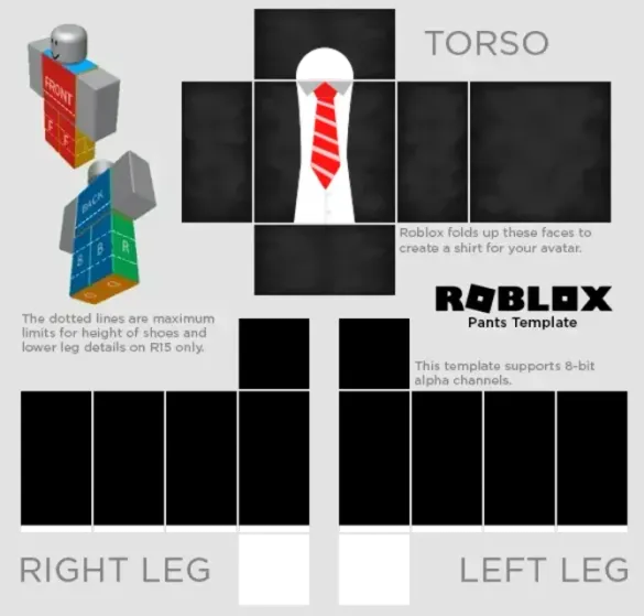 Roblox Businessman Attire Template by Pixlr to preview and edit.